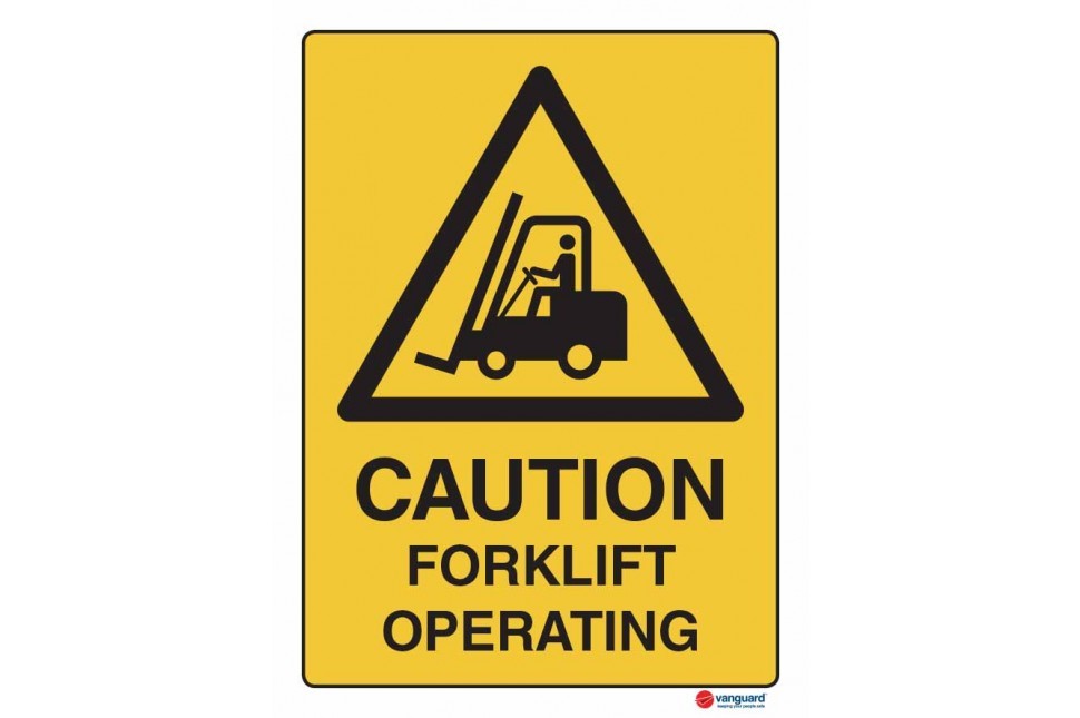 ACM Warning Sign - Caution Forklift Operating - Vanguard Group
