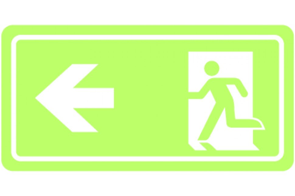 Luminous Exit Left Sign - Vanguard Group