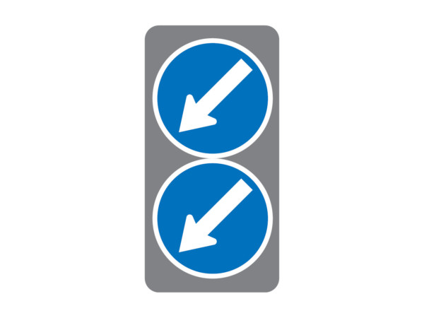 Sign - Keep Left Double Arrow - Vanguard Group
