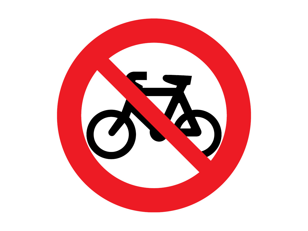 Sign - No Bicycles Symbol - Vanguard NZ
