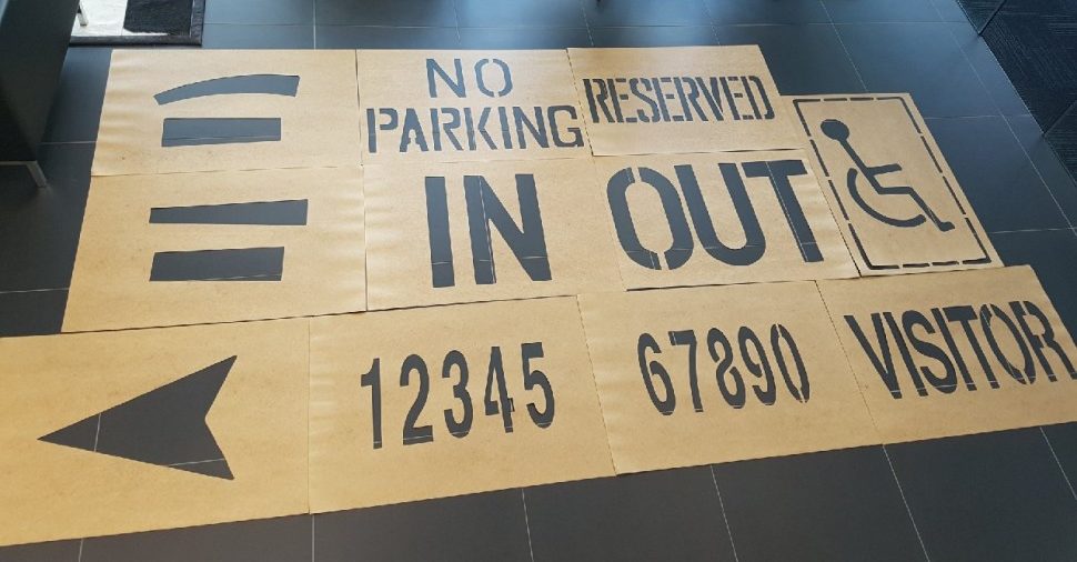 Oilboard Stencil Car Park Marking Set - Vanguard Group