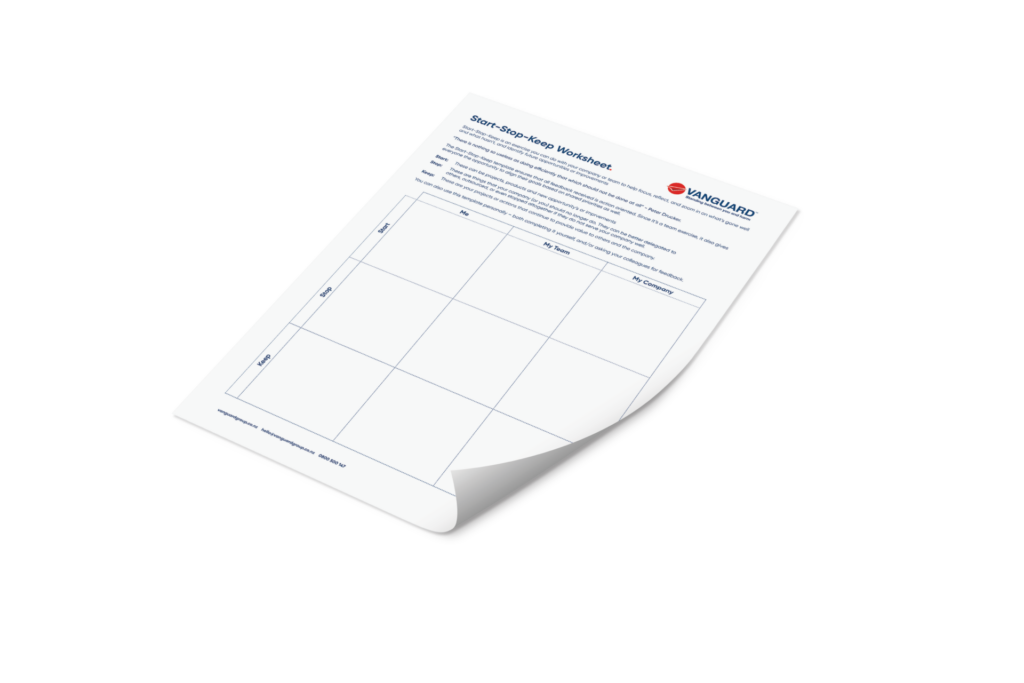 Start-Stop-Keep Worksheet - Vanguard Group